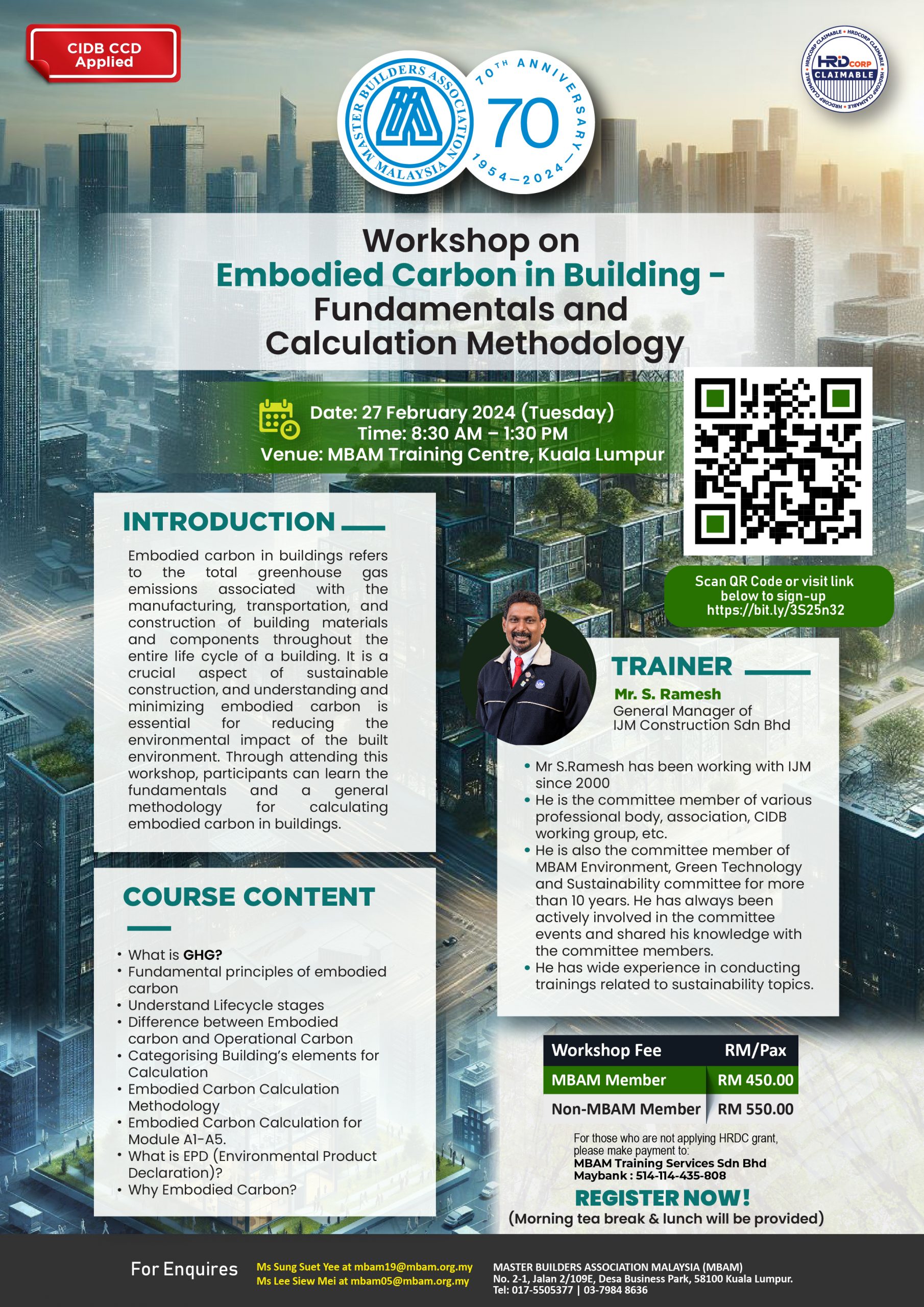 Workshop on Embodied Carbon in Building – Fundamentals and Calculation ...