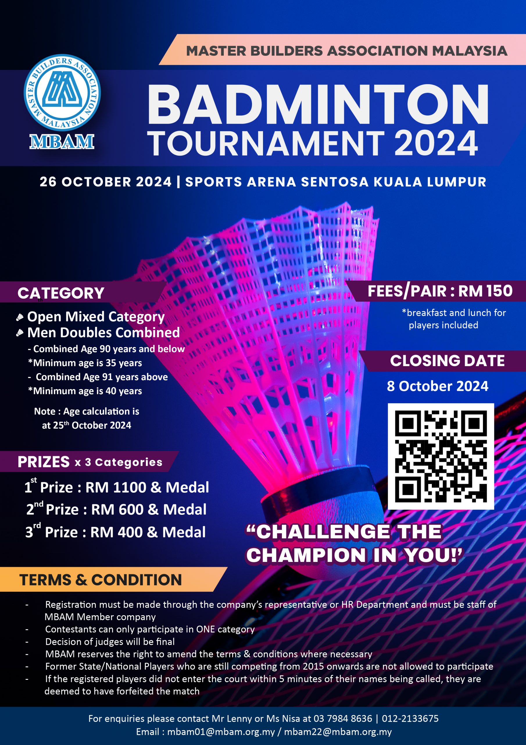 Sponsorship Invitation-MBAM Badminton Tournament 2024